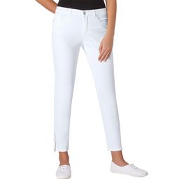 Stretch-Jeans Ascari, Damen, Gr. 22, Kurzgrößen, weiß, 91% Baumwolle, 6% Polyester, 3% Elasthan, unifarben, lang, Jeans