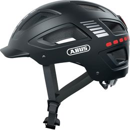 Fahrradhelm Abus "HYBAN 2.0 LED" Gr. L, schwarz (signal schwarz), Helme, L Kopfumfang: 56cm - 61cm