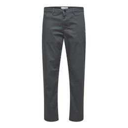 Stoffhose Selected Homme "SLH196-STRAIGHT-NEW MILES FLEX PANT NOOS" Gr. 30, Länge 32, grau (dark shadow) Herren Hosen