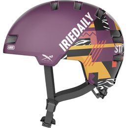 Fahrradhelm Abus "SKURB ACE" Gr. S, schwarz (iriedaily plum), Helme, S Kopfumfang: 51cm - 56cm