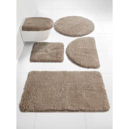 Badematte HEINE HOME Badematten Gr. rechteckig (50 cm x 90 cm), 1 St., grau (taupe)