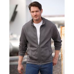 Sweatjacke Marco Donati, Herren, Gr. 48/50, grau (anthrazit), 100% Baumwolle, Langarm, Sweatjacken