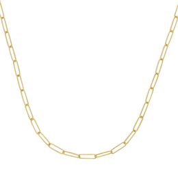 Goldkette Luigi Merano "lange diamantierte Ankerglieder, Gold 585" Halsketten Gr. 45 cm, Gelbgold 585, goldfarben (gold) Damen