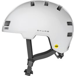 Fahrradhelm Abus "SKURB MIPS" Helme Gr. L Kopfumfang: 58 cm - 61 cm, weiß (polar white)