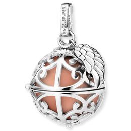 Ketten-Anhänger Engelsrufer "Schmuck Geschenk, Engelsrufer Relaunch mit Flügelanhänger, ER-23" Schmuckanhänger Gr. S, Silber 925 (Sterlingsilber)-Messing, 7,57 g, rosa (silberfarben, perlmuttfarben, rosa) Damen