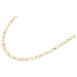 Collier Luigi Merano "Art Flachpanzerkette, diamantiert, Gold 375" Halsketten Gr. 60 cm, Gelbgold 375, goldfarben (gold) Damen