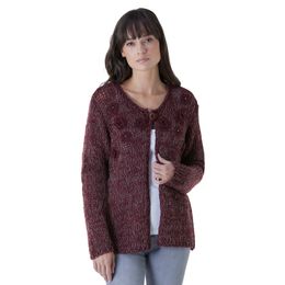 CRÉATION L Cardigan CREATION L Gr. 36, rot (burgund) Damen Strickjacken