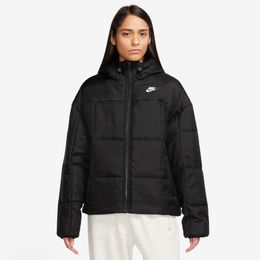 Outdoorjacke Nike Sportswear "W NSW ESSTL THRMR CLSC PUFFER" Gr. L (44/46), schwarz-weiß (black, white) Damen Jacken