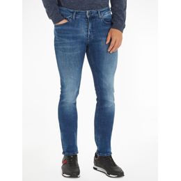 Slim-fit-Jeans Tommy Jeans "SCANTON SLIM" Gr. 32, Länge 34, blau (jacob mid blue stretch) Herren Jeans