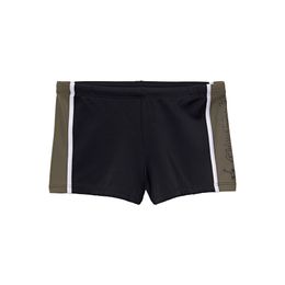 Boxer-Badehose Chiemsee Gr. 4, N-Gr, schwarz Herren Badehosen mit Kontrasteinsätzen