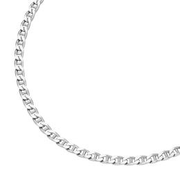 Panzerkette Smart Jewel "Stegpanzerkette diamantiert, massiv, Silber 925" Gr. 45, silber, Halsketten, Damen, 45cm, Silber 925 (Sterlingsilber), Panzerkette