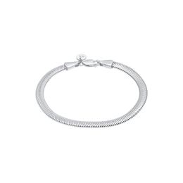 Armband Elli Premium "Flach Elegant Schlangenkette 925 Silber" Armbänder Gr. 16 cm, ohne Stein, Silber 925 (Sterlingsilber), silberfarben (silber) Damen