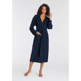 Bademantel Vivance Dreams Gr. S/32 (34), blau (navy) Damen Hausmäntel