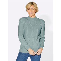 Stehkragenpullover Casual Looks "Pullover" Gr. 38, grün (kalkmint) Damen Pullover