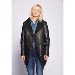 Langjacke Maze "Corning", Damen, Gr. S, schwarz, Obermaterial: 100% Lammleder; Futter: 100% Polyester, Jacken Langjacke