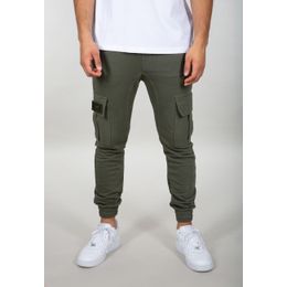 Jogginghose Alpha Industries "Alpha Industries Men - Jogger Terry Jogger" Gr. XL, Normalgrößen, grün (dark olive) Herren Hosen