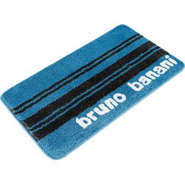 Badematte Bruno Banani "Daniel" Badematten Gr. rechteckig (80 cm x 150 cm), 1 St., Polyester, blau (petrol) mit Streifen, Badteppich, Badematten auch als 3 tlg. Set erhältlich