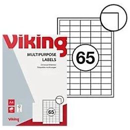 Viking Niceday Universaletiketten 4530618 Haftend Weiß 21,2 x 38,1 mm 100 Blatt à 65 Etiketten