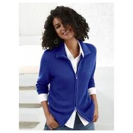 WITT Strickjacke CASUAL LOOKS Gr. 52, blau (royalblau) Damen Strickjacken