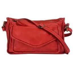 Umhängetasche CLUTY Gr. B/H/T: 23cm x 16cm x 6cm onesize, rot Damen Taschen echt Leder, Made in Italy