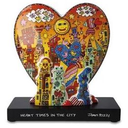 Sammelfigur Goebel "Figur James Rizzi - "Heart times in the City"" Dekofiguren Gr. B/H/T: 21cm x 23cm x 9cm, Herz, bunt