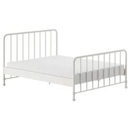 Metallbett Vipack "Bronxx", weiß (weiß matt, weiß matt, weiß matt), B:166,5cm H:110cm L:207cm, Betten, aus Metall