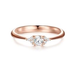 Trilani Ring Damen Gr&ouml;&szlig;e 49 rosegold / transparent