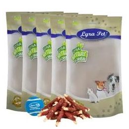 5 kg LYRA PET® Kaurollen mit Entenbruststreifen + Tennis Ball