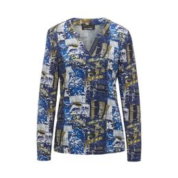 GOLDNER Tunika Damen Größe L blau / grau / grün / weiß