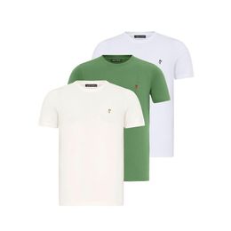 Jacey Quinn Shirt Herren Gr&ouml;&szlig;e XXL beige / hellgr&uuml;n / rot / wei&szlig;