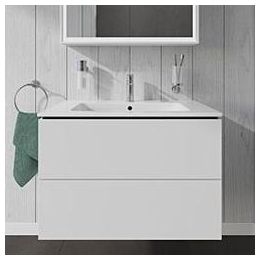 Duravit ME by Starck Waschtisch mit L-Cube Waschtischunterschrank 80cm, weiß matt