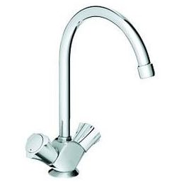 Grohe Armatur Spültisch-Zweigiff Costa neu chrom, schwenkbarer Rohrauslauf