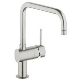 Grohe Spültischeinhebelmischer Minta U-Auslauf, schwenkbar, supersteel