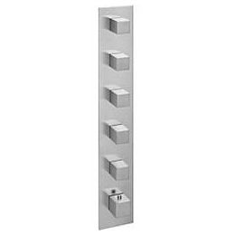 Herzbach Logic XL Fertigmontageset 11.525000.2.09 Universal-Thermostat-Modul, eckige Armaturenblende, Edelstahl gebürstet