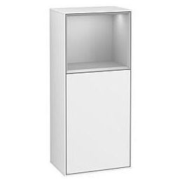 Villeroy & Boch Villeroy und Boch Finion Seitenschrank G530GJGF 41,8cm, rechts, Ladestation, Emotion, Regal Grey Matt Lacquer, Glossy white lacquer