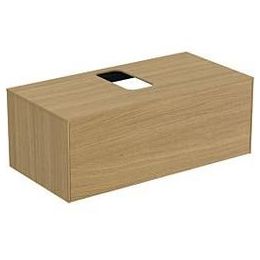 Ideal Standard Conca Waschtisch-Unterschrank T3930Y6 mit Ausschnitt, 1 Auszug, 100x50,5x37 cm, mittig, Eiche hell Furnier