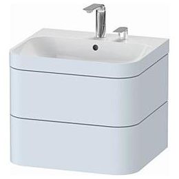 Duravit Happy D.2 Plus Möbelwaschtisch-Unterschrank HP4635E9797 57,5 x 49 cm, 2 Hahnlöcher, lichtblau seidenmatt, 2 Schubkästen