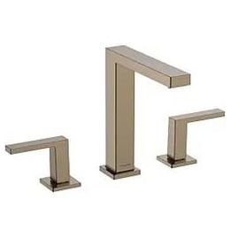 Hansgrohe Tecturis E 3-Loch-Waschtischarmatur 73030140 mit Push-Open-Ablaufgarnitur, brushed bronze