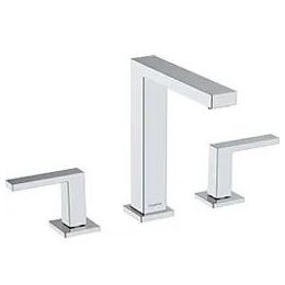 Hansgrohe Tecturis E 3-Loch-Waschtischarmatur 73030000 mit Push-Open-Ablaufgarnitur, chrom