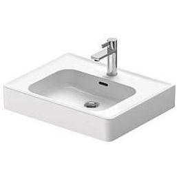 Duravit Soleil by Starck Möbel-Waschtisch 23776000001 60 x 48 cm, weiß WonderGliss, mit Hahnloch, Überlauf, Hahnlochbank