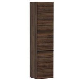 Hansgrohe Xelu Q Hochschrank 54138670 370x400x1650mm, Türanschlag links, Nussbaum dunkel, mattschwarz