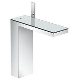 hansgrohe Axor MyEdition Waschtischarmatur 47020000 Ausladung 196 mm, mit Push-Open Ablaufgarnitur, chrom/Spiegelglas