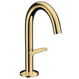 Hansgrohe Axor One Waschtischarmatur 48010990 Ausladung 122mm, mit Push-Open-Ablaufgarnitur, polished gold optic