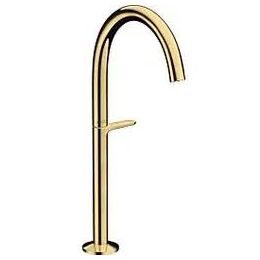 Hansgrohe Axor One Waschtischarmatur 48030990 Ausladung 165mm, für Aufsatzwaschtische, mit Push-Open-Ablaufgarnitur, polished gold optic