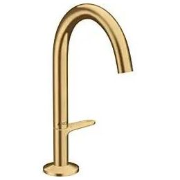 Hansgrohe Axor One Waschtischarmatur 48020250 Ausladung 140mm, mit Push-Open-Ablaufgarnitur, brushed gold optic