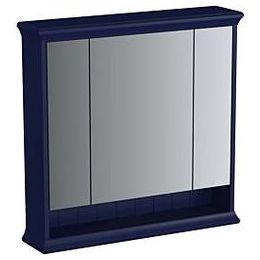 Vitra Valarte LED-Spiegelschrank 65793 78x17x76cm, 3 Spiegeltüren, Korpus stahlblau, lackiert