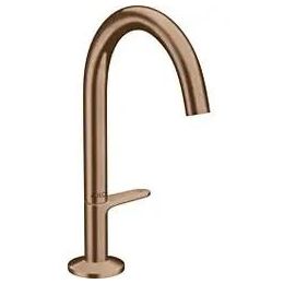 Hansgrohe Axor One Waschtischarmatur 48020310 Ausladung 140mm, mit Push-Open-Ablaufgarnitur, brushed red gold