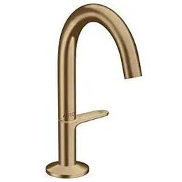 Hansgrohe Axor One Waschtischarmatur 48010140 Ausladung 122mm, mit Push-Open-Ablaufgarnitur, brushed bronze