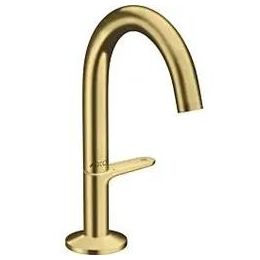 Hansgrohe Axor One Waschtischarmatur 48010950 Ausladung 122mm, mit Push-Open-Ablaufgarnitur, brushed brass