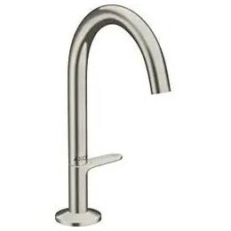 Hansgrohe Axor One Waschtischarmatur 48020800 Ausladung 140mm, mit Push-Open-Ablaufgarnitur, Edelstahl-Optik